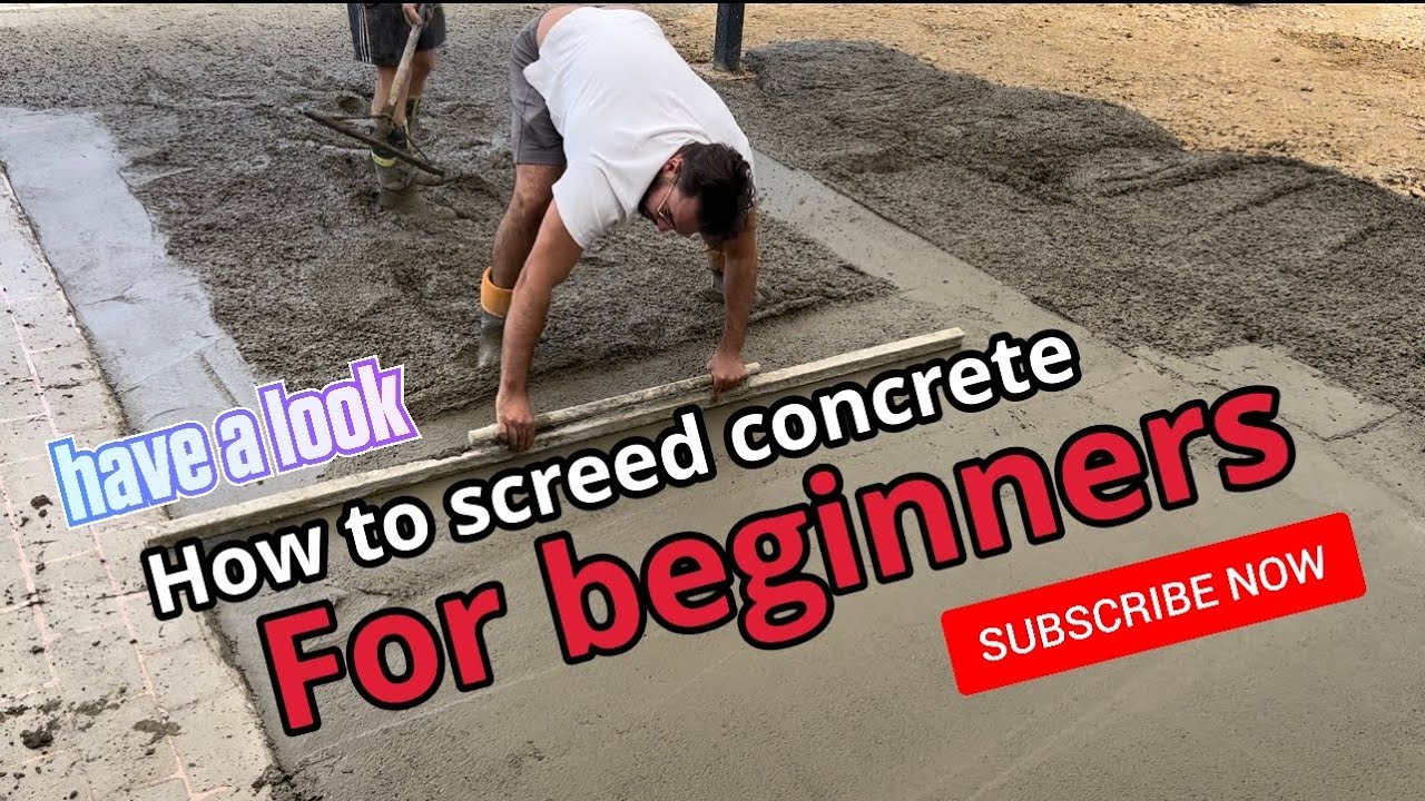 How to screed concrete for beginners | screeding tutorial | learn how ...