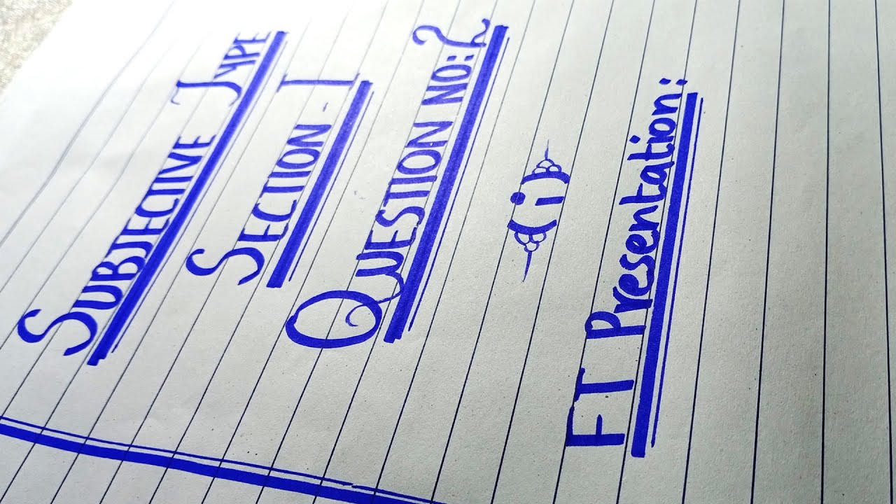 How to Draw Beautiful Margin Lines and Underlining Main Headings For ...