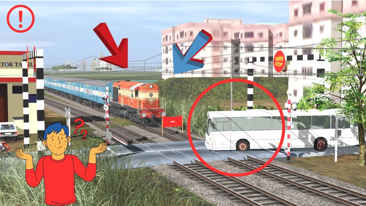 MY BUS STUCK AT UNMANNED LEVEL CROSSING IN INDIAN RAILWAYS || TRS 19 ...