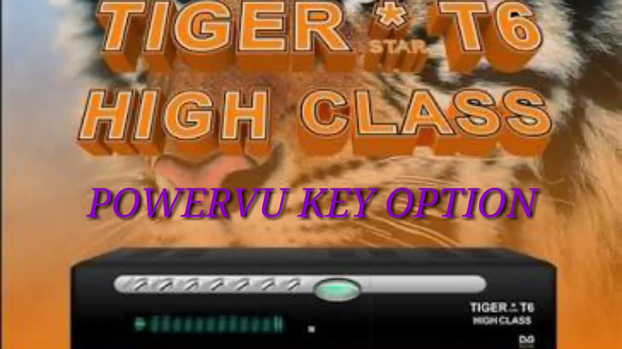 Tutorial TIGER T6 HD RECEIVER POWERVU KEY OPTION - YouTube