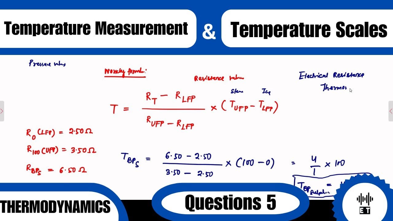 Temperature Measurement And Temperature Scales | Questions 5 ...