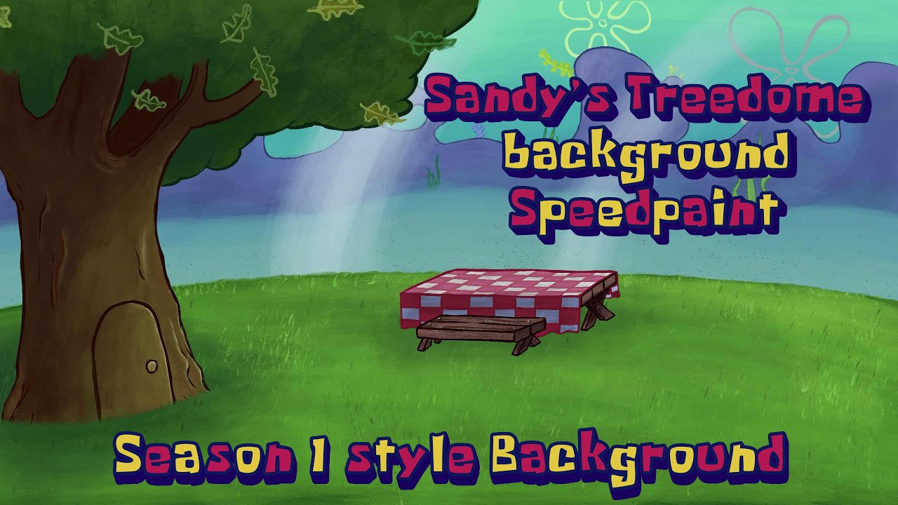 Sandy’s Treedome (SpongeBob background) Speedpaint #spongebob #artist # ...