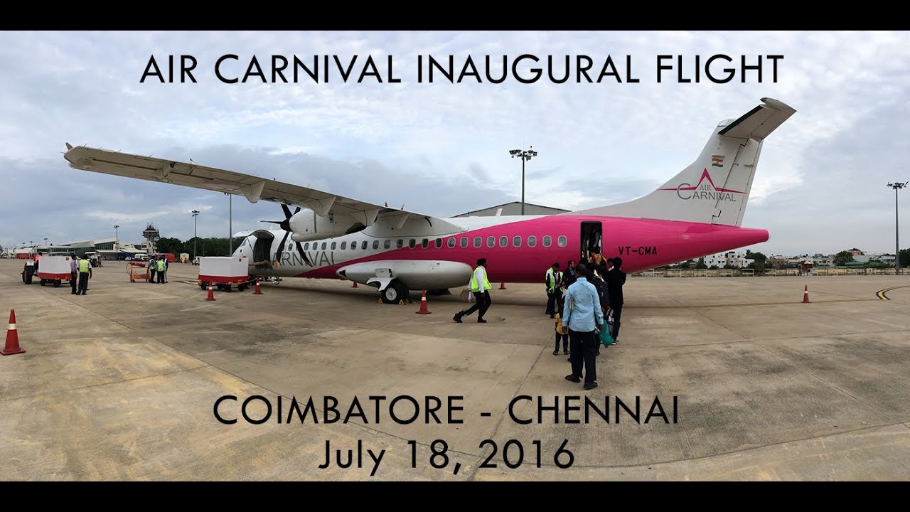 Departure of Air Carnival Inaugural Flight 2S 101 - YouTube