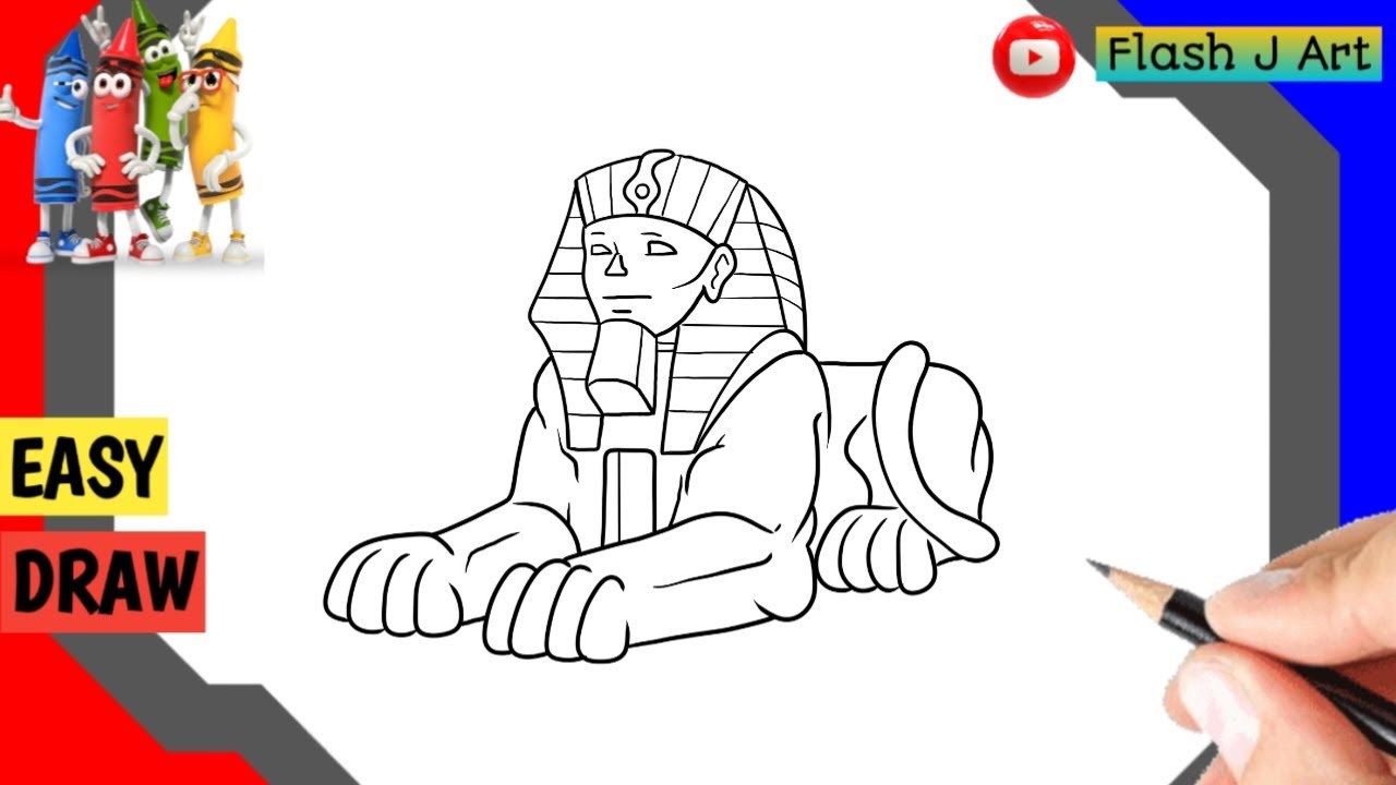 How to Draw The Great Sphinx of Egypt ️ | Easy Step by Step Drawing ...