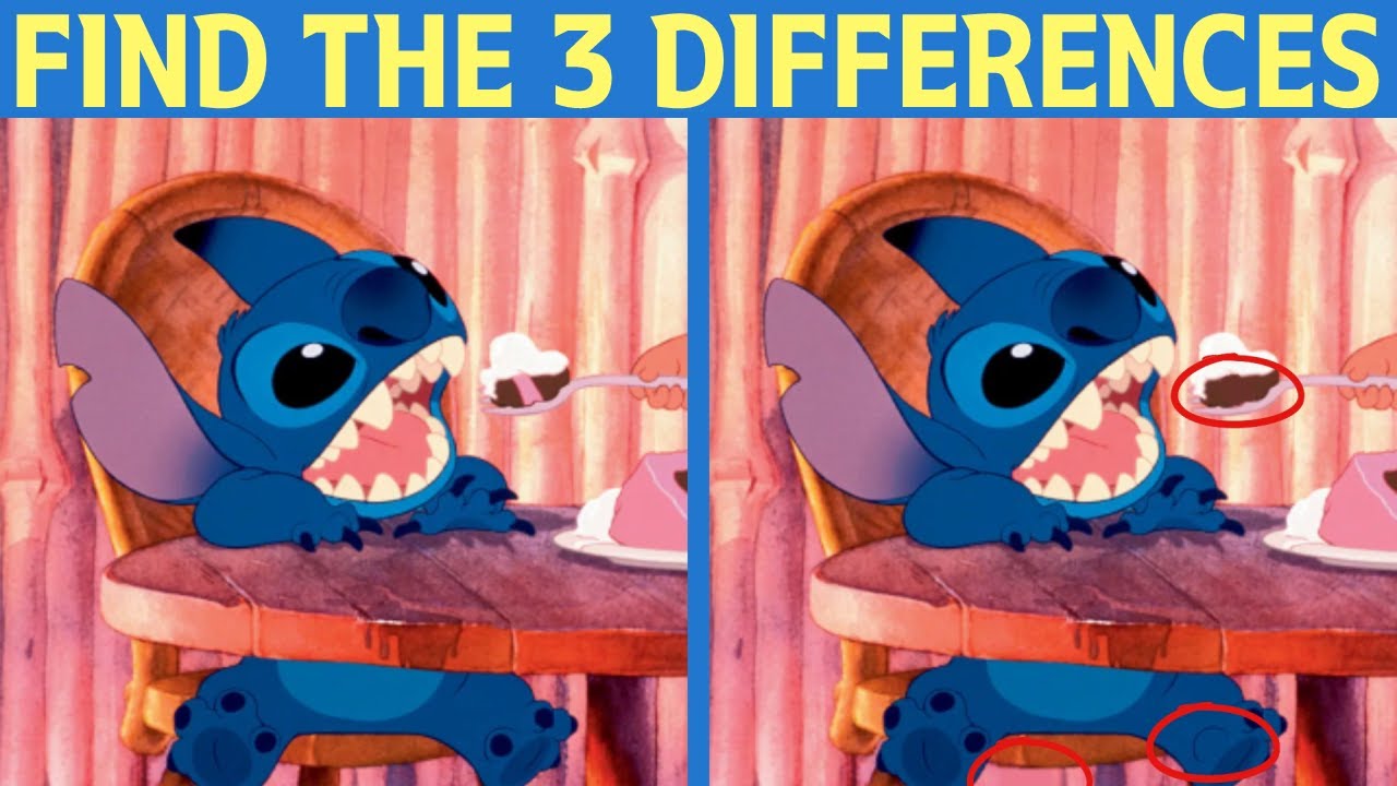 Find the 3 differences: Lilo & Stitch (No. 1) - YouTube