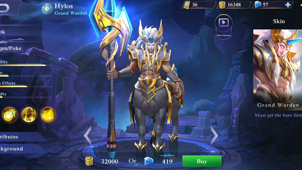 Mobile Legends New Hero Hylos - Skills, Attributes, and Type - YouTube