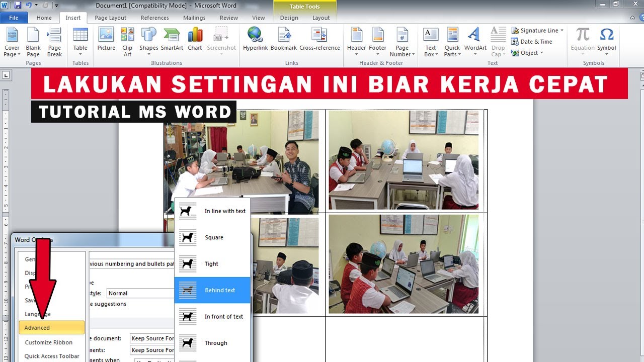 Tutorial Ms word Untuk Pemula - cara memasukan gambar ke lembar Kerja ...