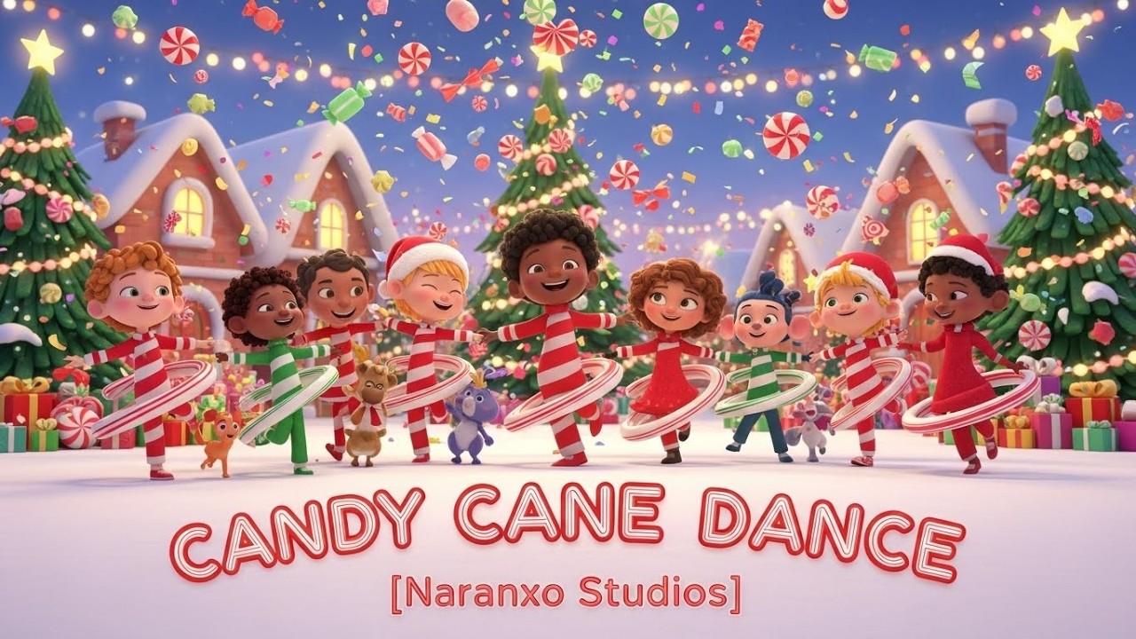 🍬 Candy Cane Dance" | Fun Christmas Dance Song for Kids [Lyrics] - YouTube