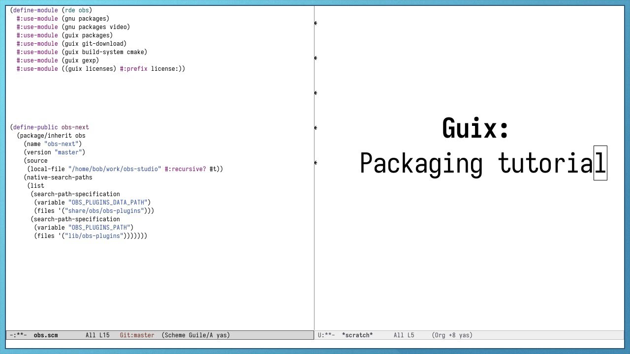 Guix: Packaging tutorial - YouTube
