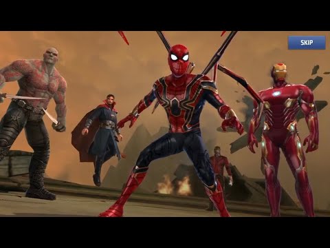 Avengers: Infinity War - Spider-man, Ironman, Doctor Strange vs Thanos (Marvel Future Fight)