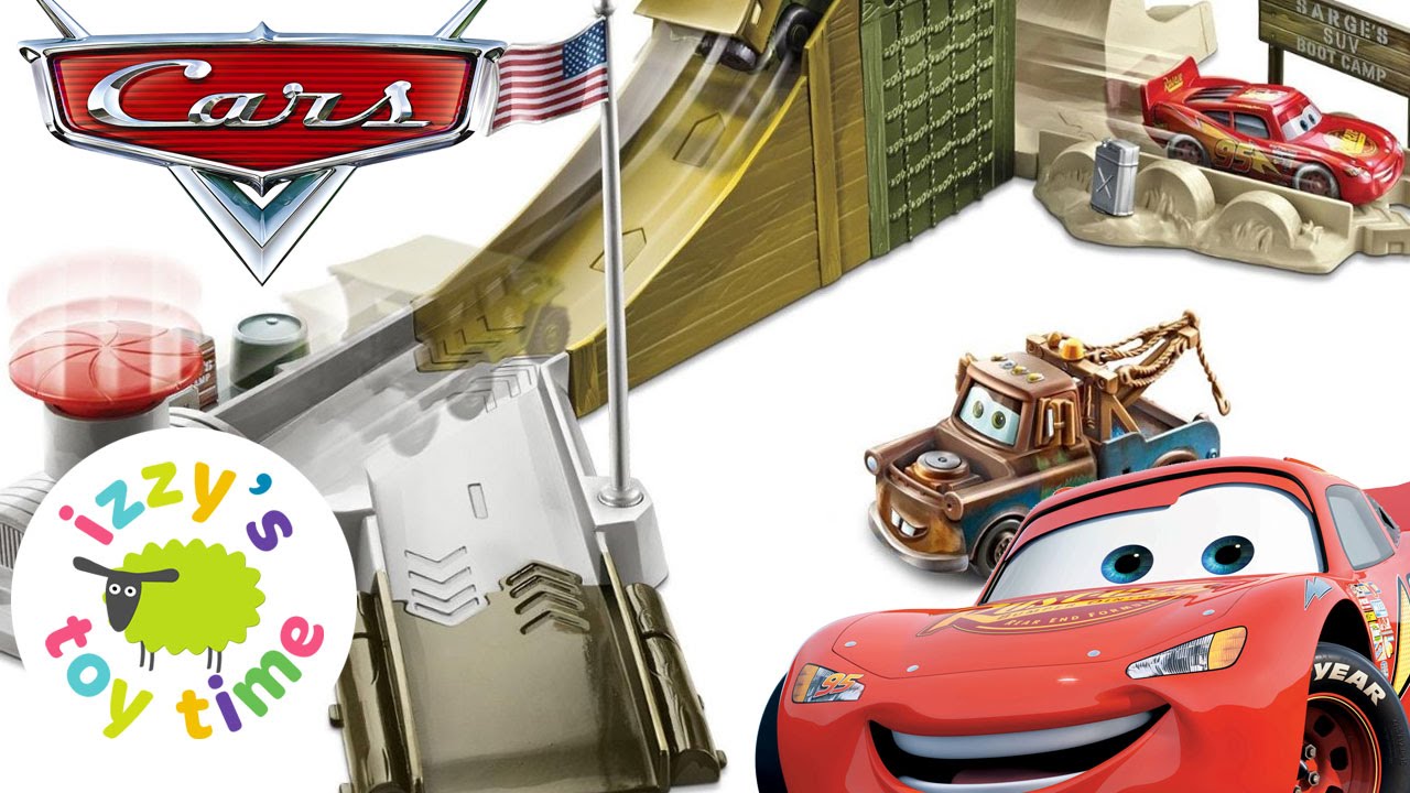 Disney Pixar Cars Toys | Sarge's Surplus Playset with Lightning McQueen ...