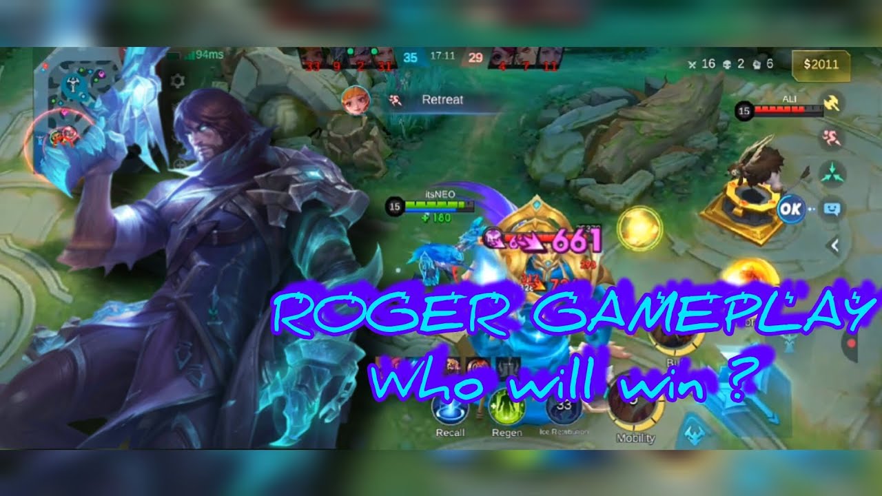 mobile legends Roger gameplay! musical! - YouTube