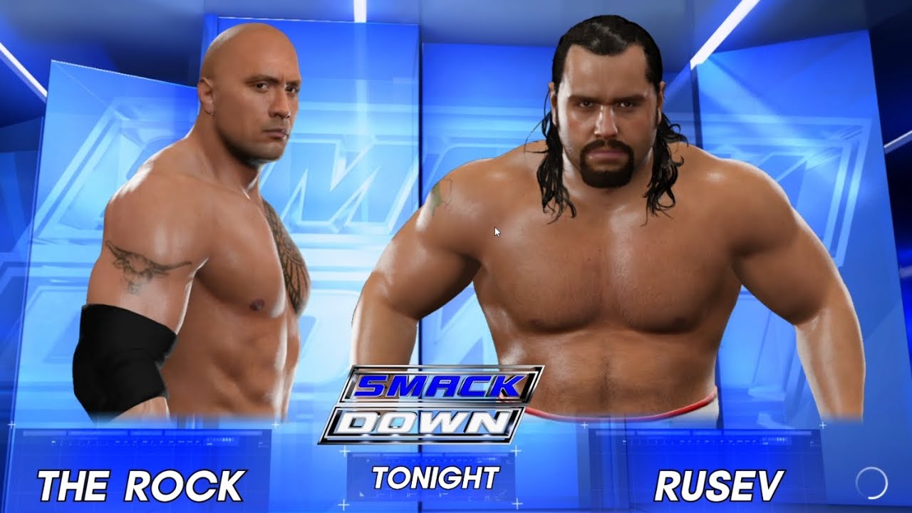 WWE 2K17 - Last Man Standing - The Rock Vs Rusev - YouTube
