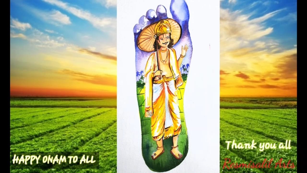 Onam special Painting //The story behind Onam Festival//ResmisalilArts ...