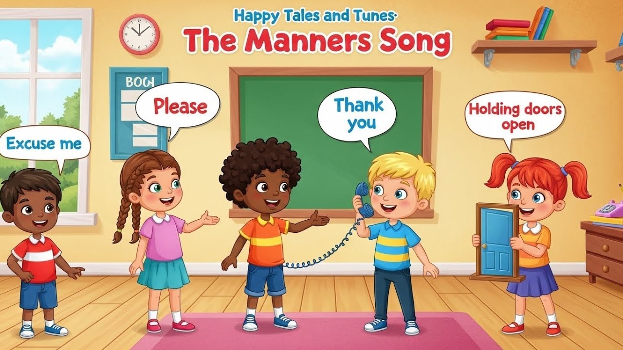 Good Manners 😊 | Polite Behavior Song for Kids | Learn Manners | Happy ...