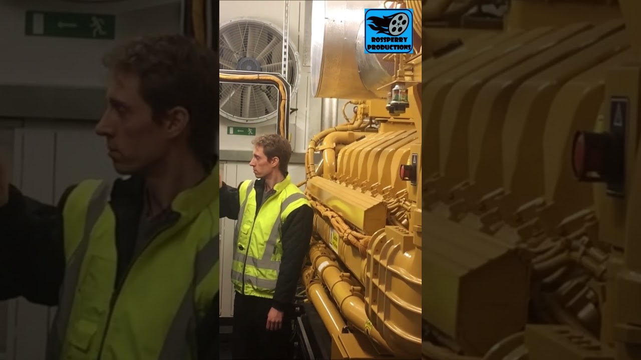 V16 Caterpillar Diesel Engine Start Up - YouTube