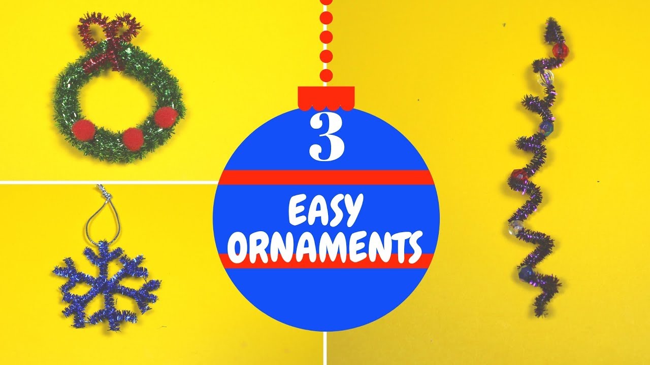 3 Easy Christmas Ornaments for Kids | Christmas Craft - YouTube