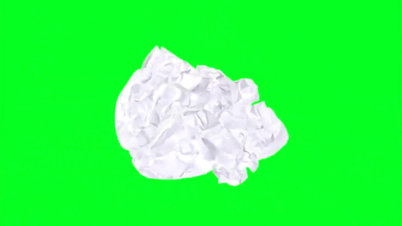 Paper Crushing Green Screen - YouTube