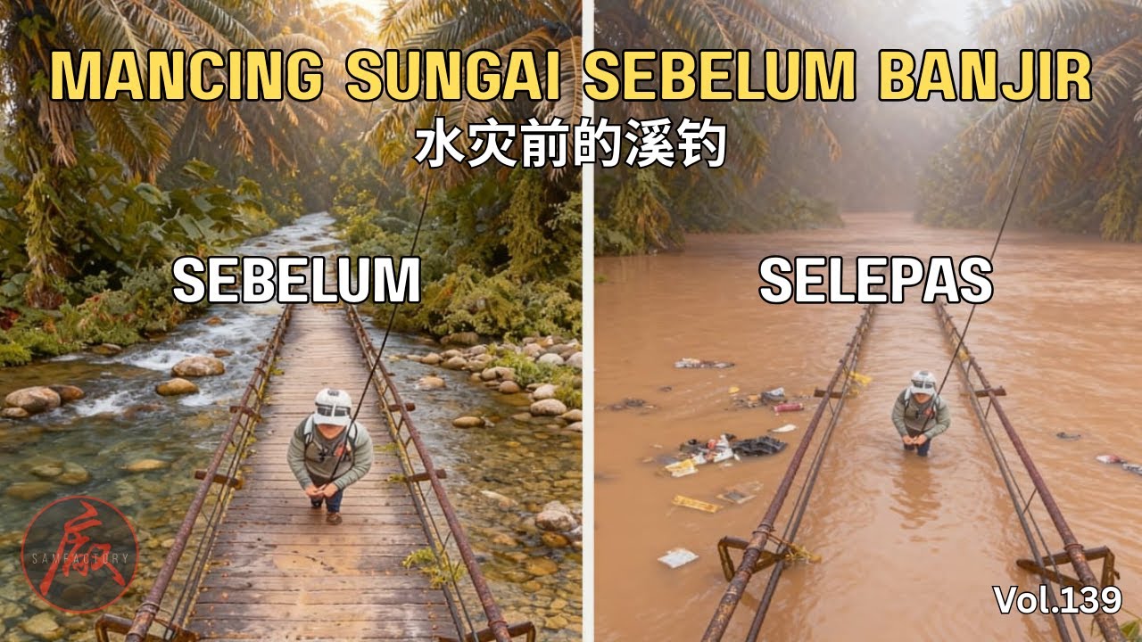 Vol.139 MANCING SUNGAI SEBELUM BANJIR 水灾前的溪钓 #fishing #fishingvideos # ...