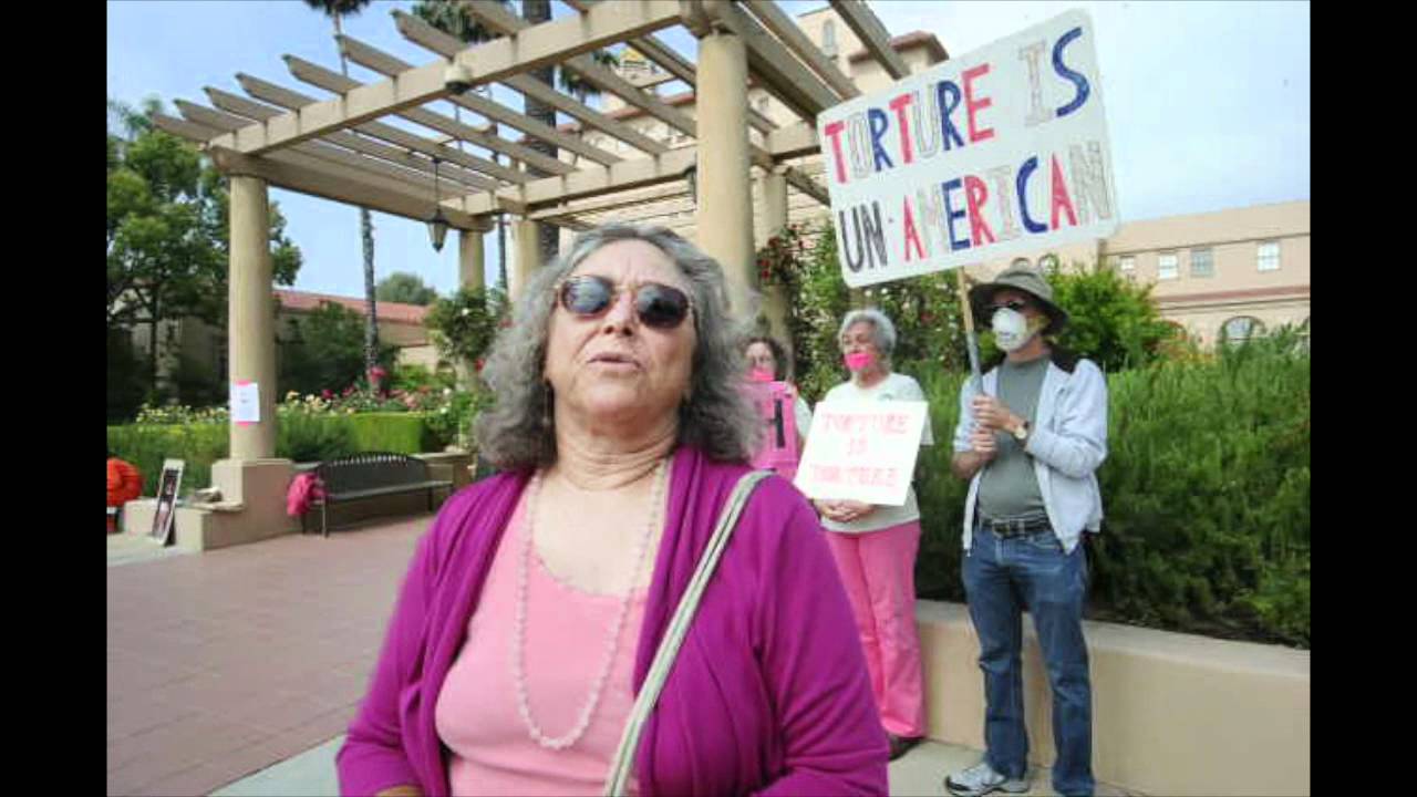 CodePink OC/LA demonstrates against Judge Jay Bybee - YouTube