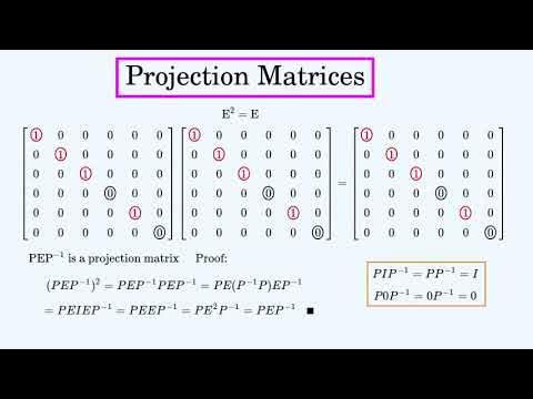 Projection Matrices - YouTube