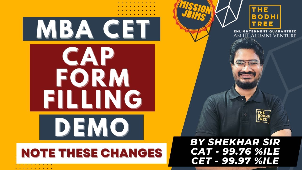 Step - By - Step MBA CET 2023 CAP Registration Form Filling | The Bodhi ...