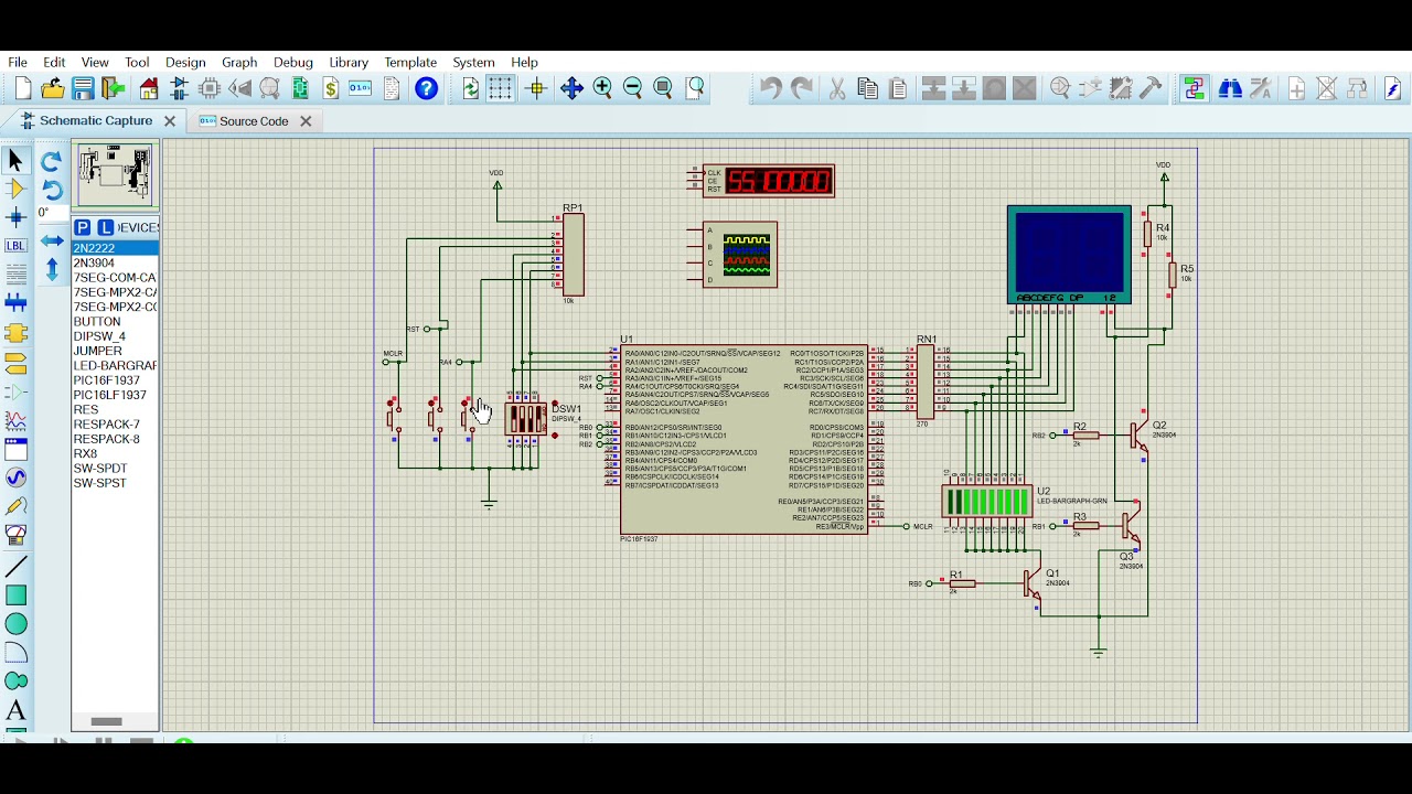 Proyecto01 Electrónica Integrada Proteus 8 Professional Schematic ...