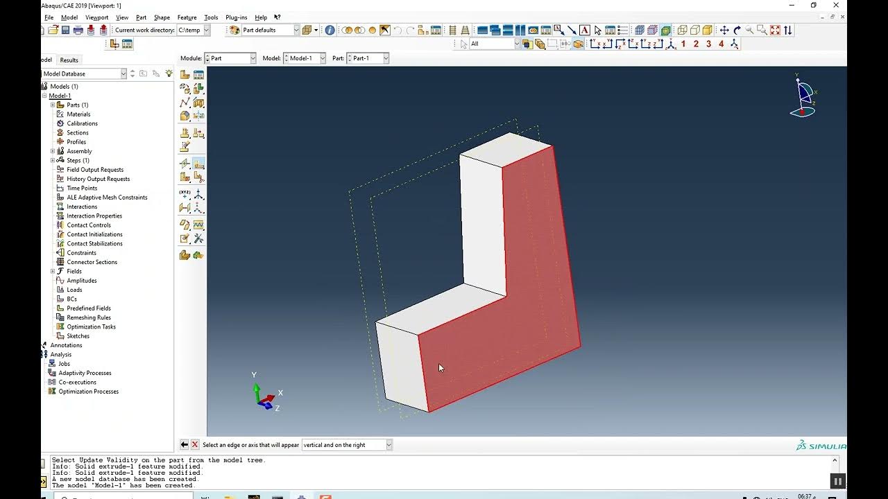 Abaqus tutorials _ lesson (7) _ parts and partitioning _ 3 - YouTube