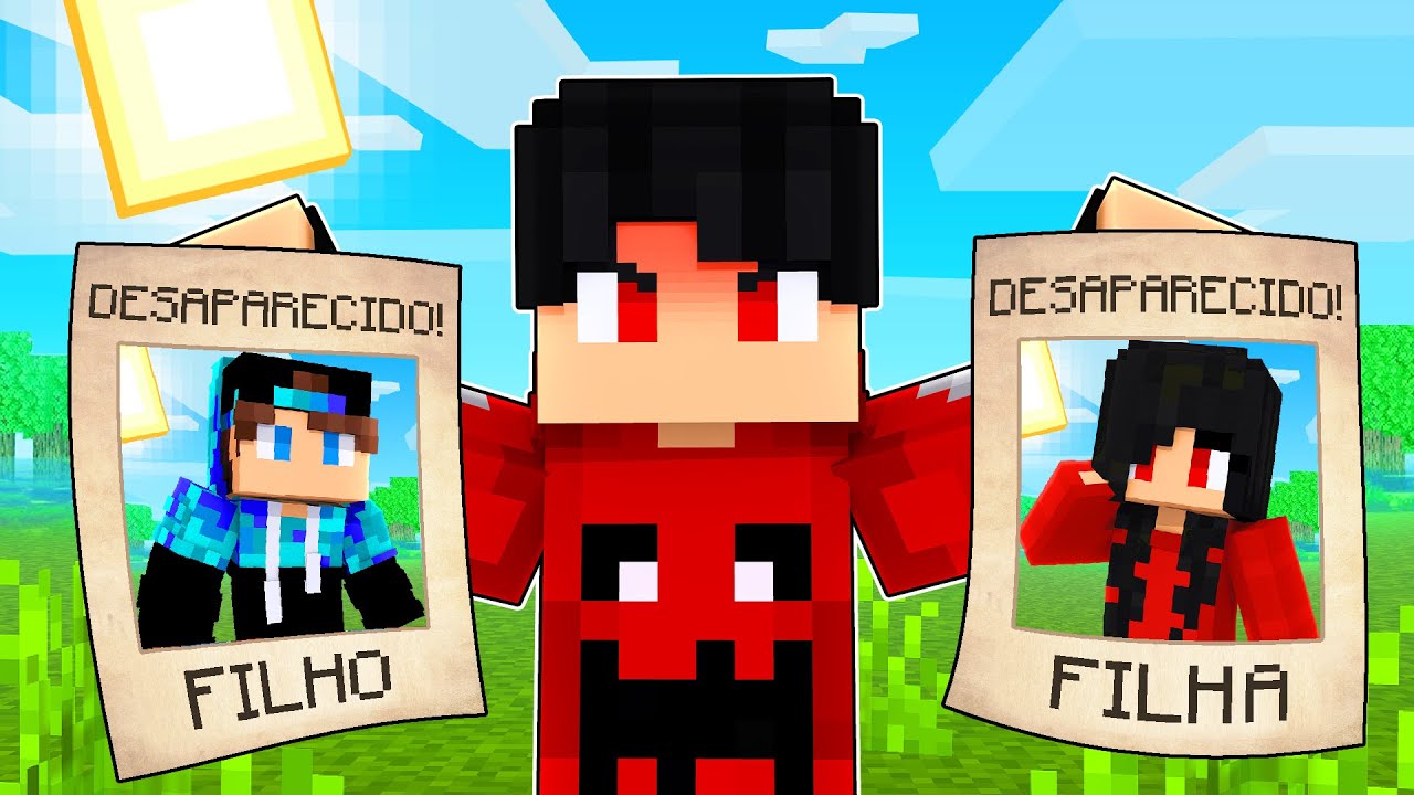Os FILHOS do P3DRU SUMIRAM no Minecraft - YouTube
