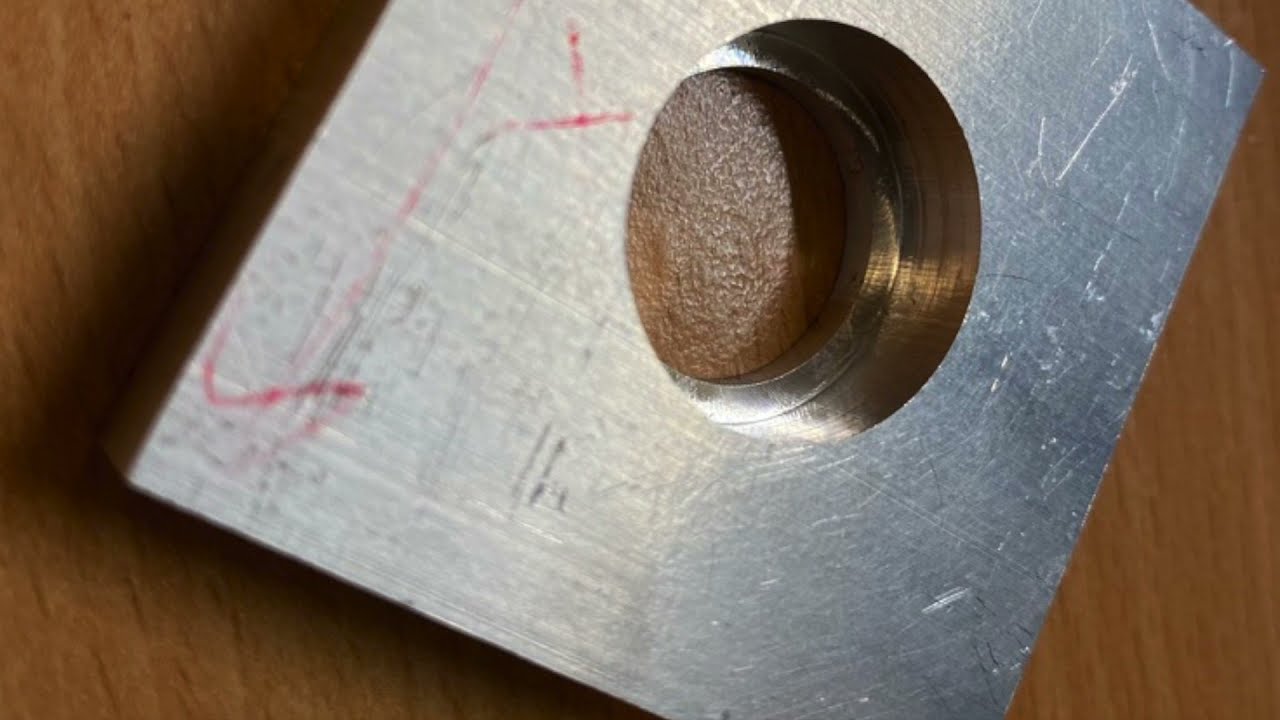 Proto2 DIY CNC Router - Aluminum pocketing with pilot hole. - YouTube