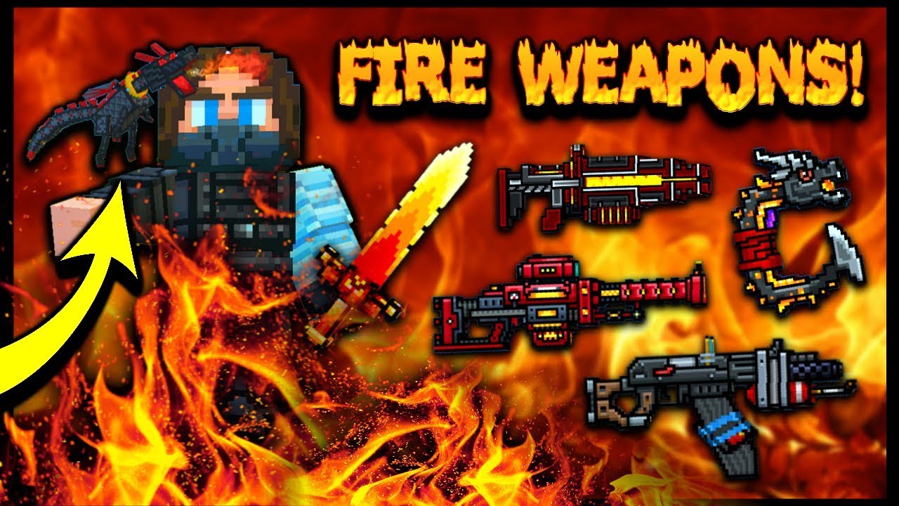 Pixel Gun 3D - Fire Weapon Gameplay! - YouTube