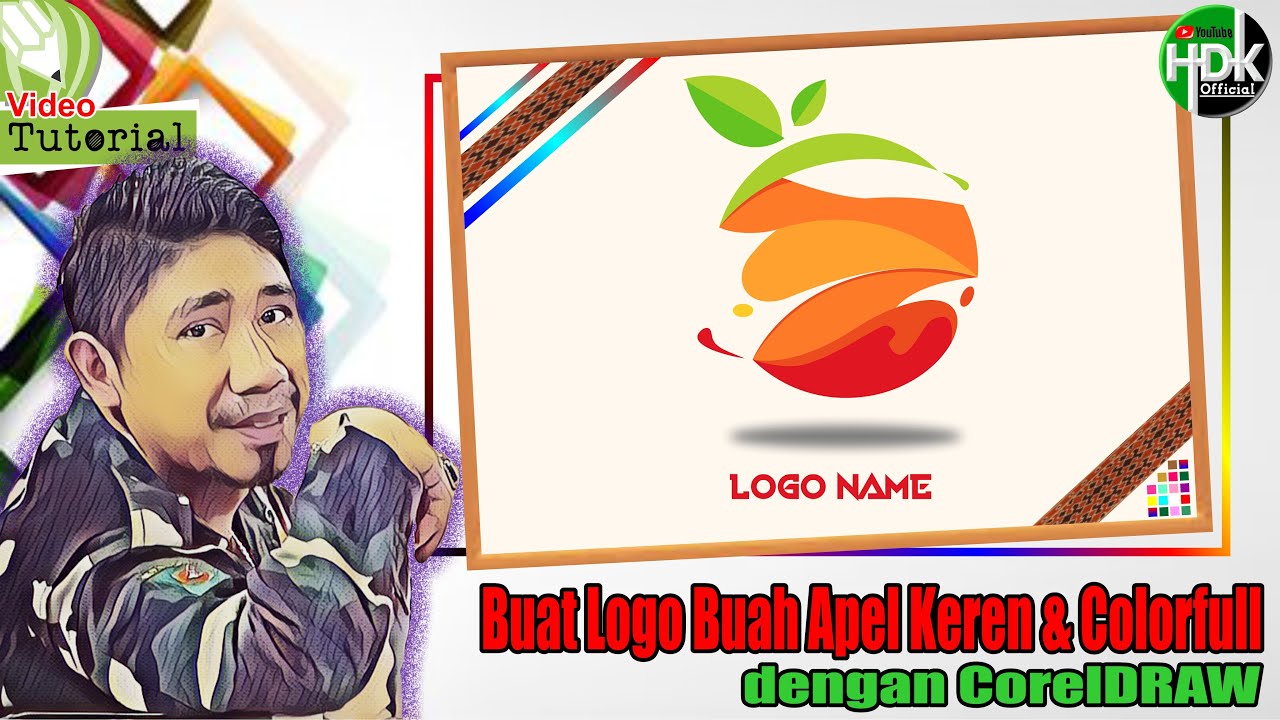Buat Logo di Corel | BUAT LOGO BUAH APEL KEREN & COLORFULL | 3D ...