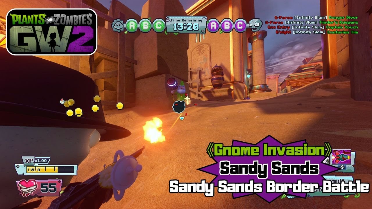 PvZ GW 2 |《Gnome Invasion》Sandy Sands | Sandy Sands Border Battle - YouTube