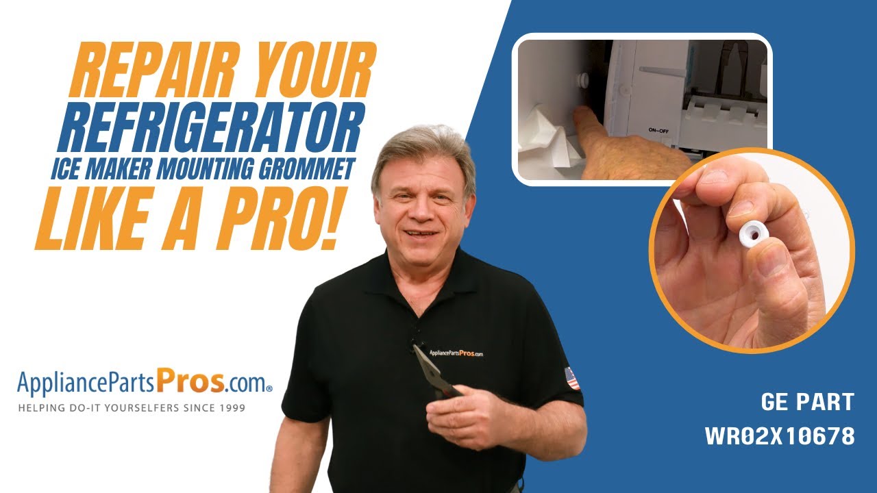 How To Replace: GE Refrigerator Ice Maker Mounting Grommet WR02X10678 ...