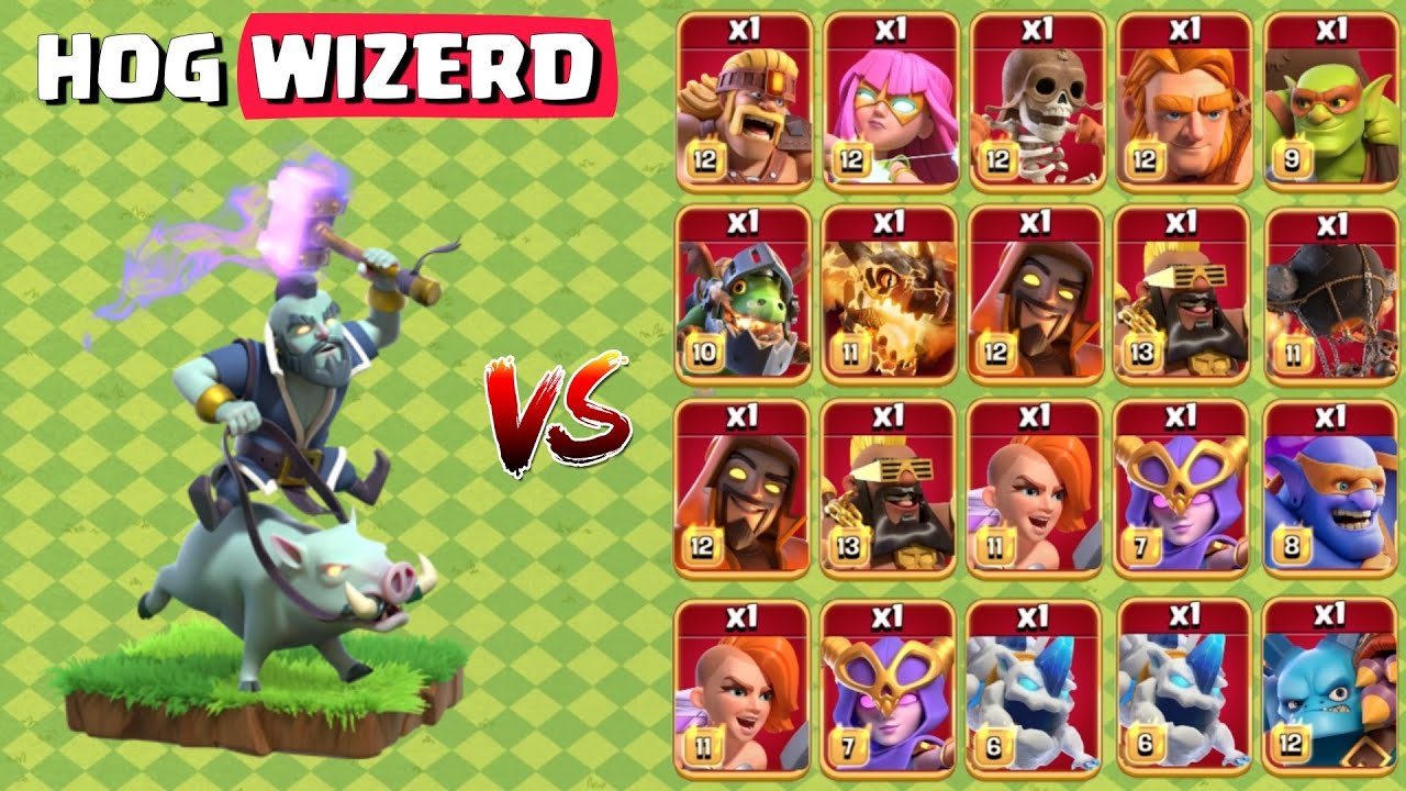 Hog Wizerd Vs All Max Super Troops [Clash Of Clans] - YouTube