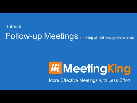 Follow-up meetings MeetingKing tutorial - YouTube