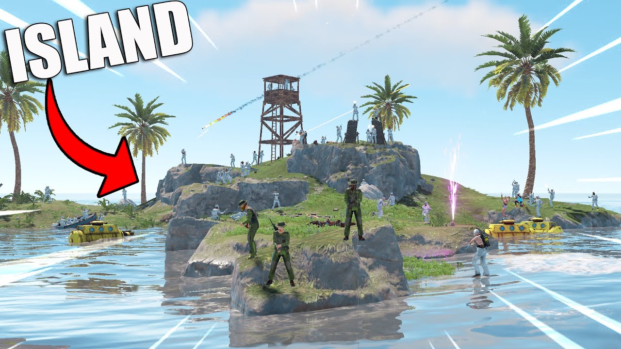 Rust Last to Leave Island Keeps ENTIRE Server (100 Players) - YouTube