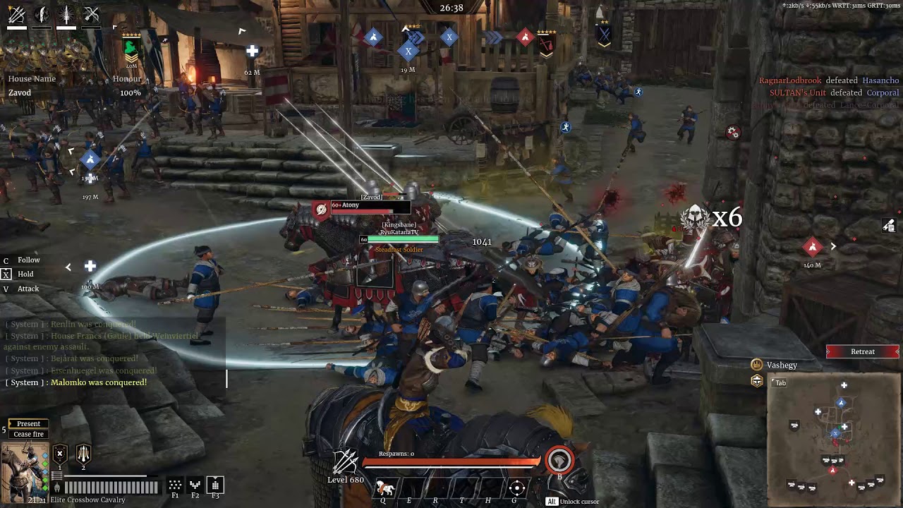 Conqueror's Blade Territory War Drill mode fort defense 3V15 EUW2 - YouTube