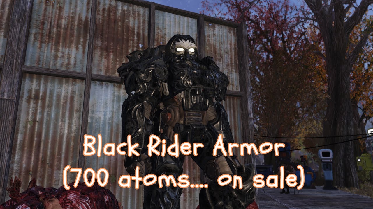 Black Rider power armor .... skin on sale 14th May (Fallout 76) - YouTube
