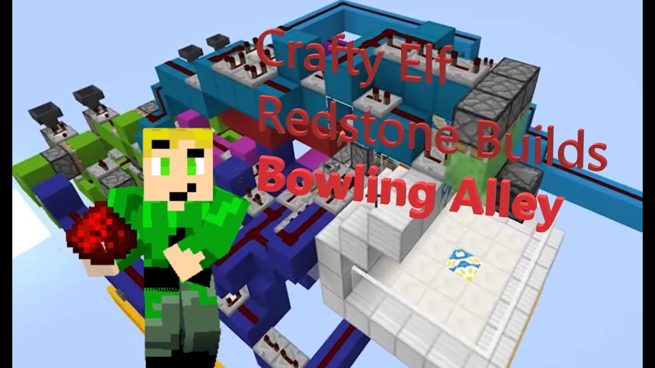 Minecraft Bowling Alley Redstone Build pt.2 | Gutters and display - YouTube