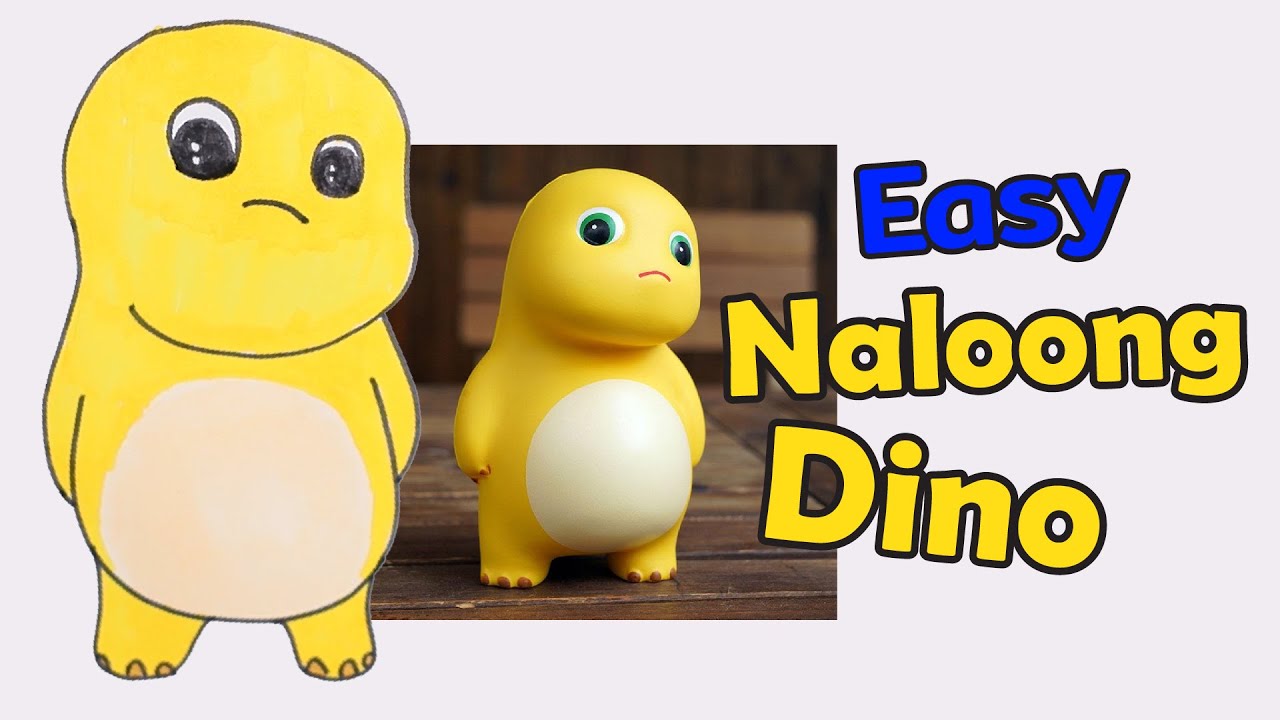 Easy "NALOONG CUTE YELLOW DINO" - YouTube