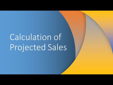Calculation of Projected Sales - YouTube