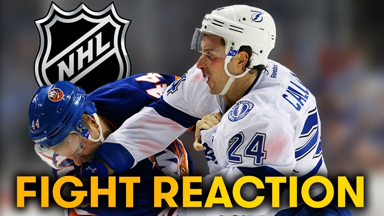 Idiots React To The Biggest NHL Fights | Stanley Cup 2019 - YouTube
