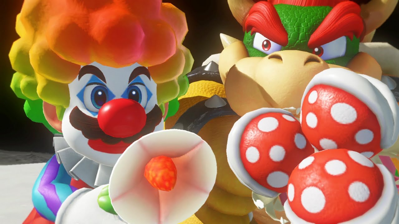 Mario CLOWN VS Bowser + Ending | Super Mario Odyssey - YouTube