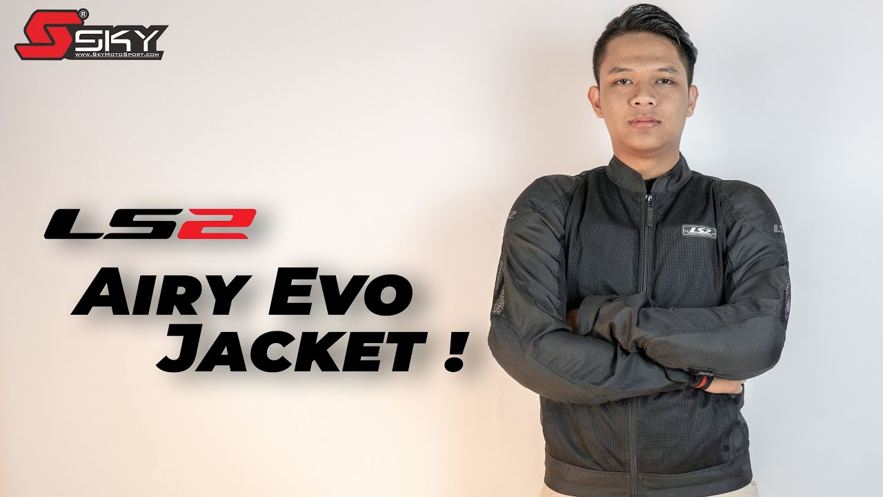 LS2 Airy Evo Man Black | Jaket Riding bahan Mesh Full Protector ! - YouTube