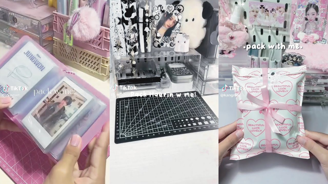 packing kpop photocards || asmr tiktok compilation 🐶💖 - YouTube