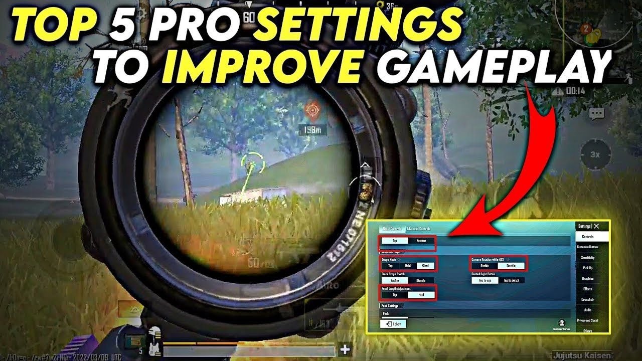 TOP 5 PRO SETTING TO IMPROVE GAMEPLAY IN BGMI INDIA || YASHRAJ GAMERZ ...