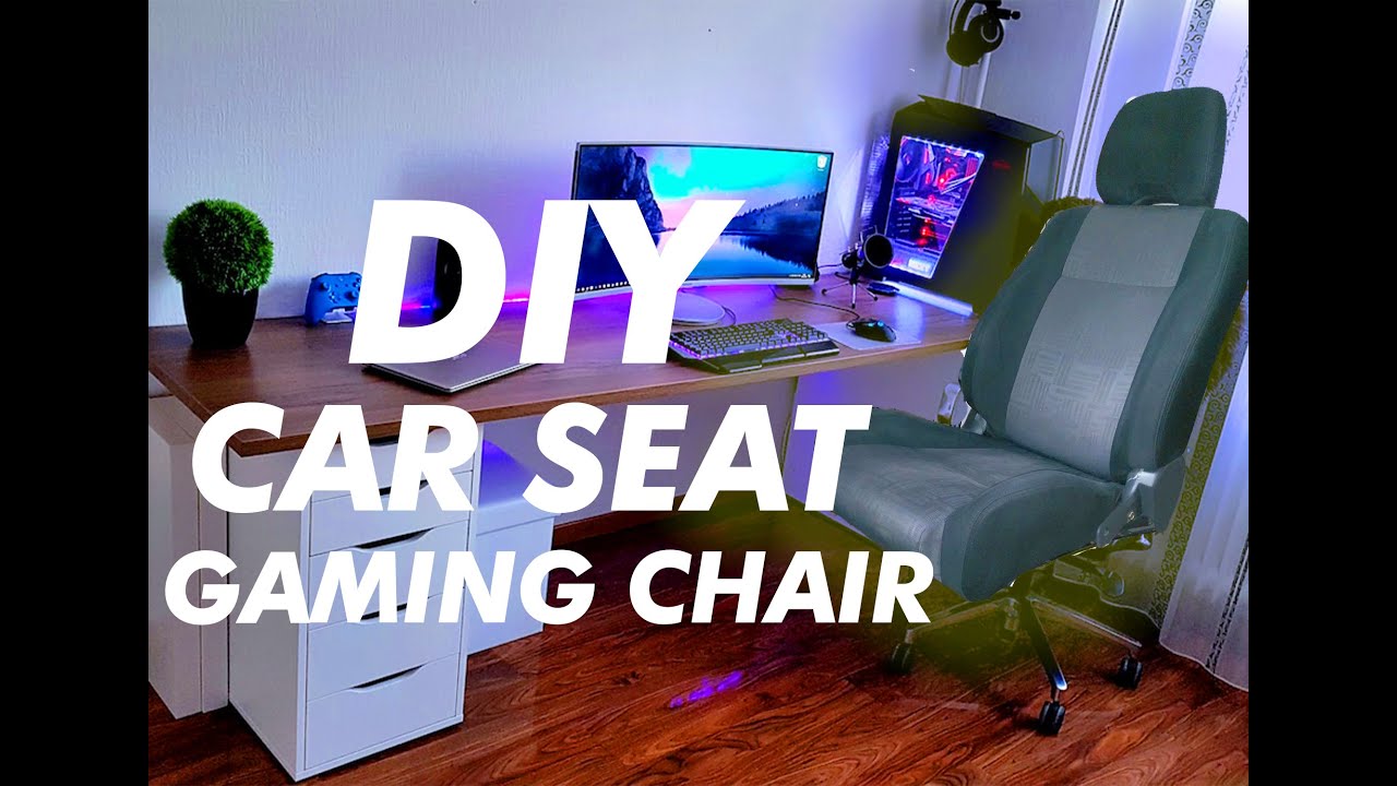 Making a CAR SEAT into a PC Chair - YouTube