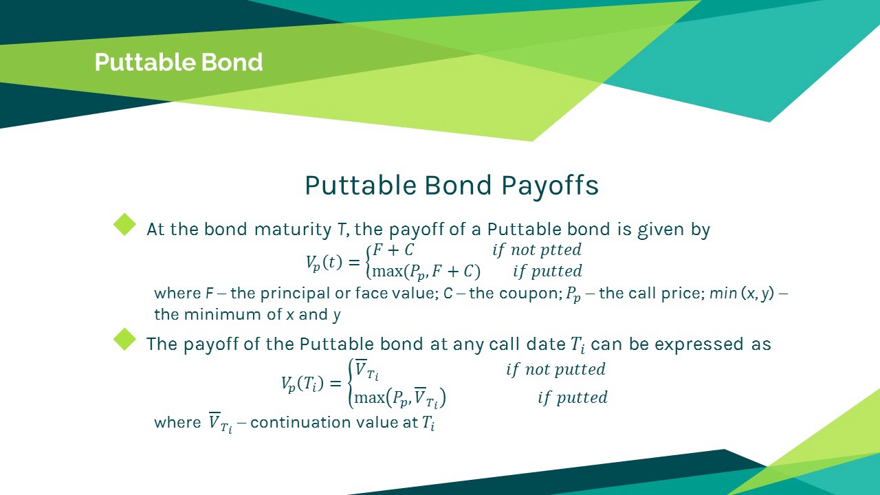 Puttable Bond Valuation and Risk - YouTube