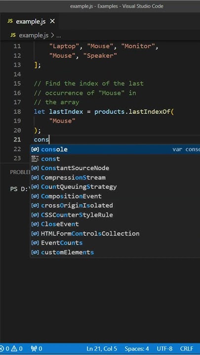 How to Use lastIndexOf() in JavaScript - YouTube